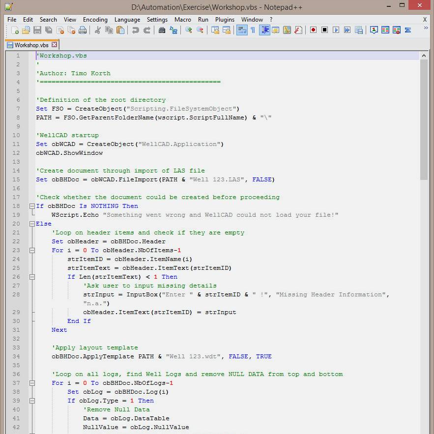 Automation – WellCAD by ALT